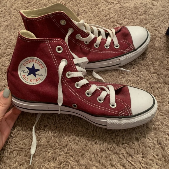 Converse | Shoes | Maroon Chuck Taylor High Top Converse | Poshmark